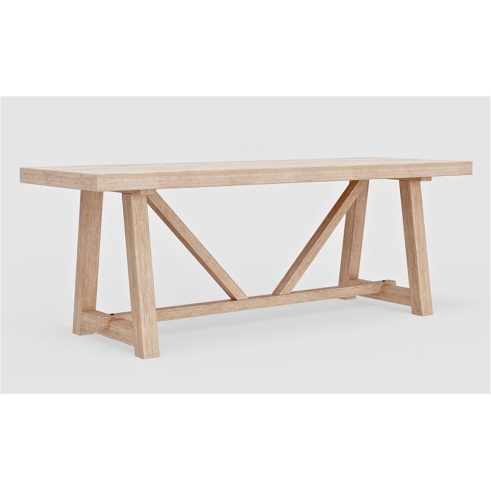 Pemberley Row Rubberwood Driftwood Rectangular Dining Table 84 ...