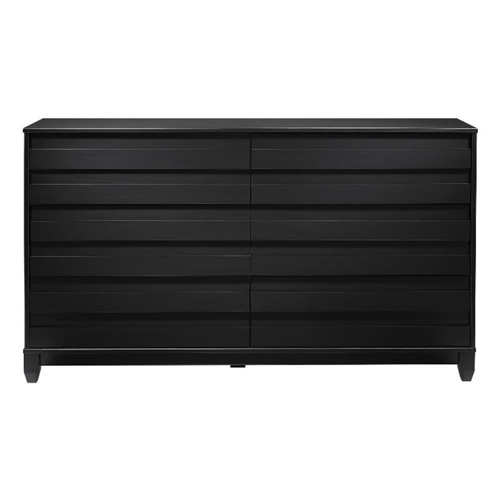 Pemberly Row Modern Channel Pull 6-Drawer Solid Wood Dresser 58 Inch ...