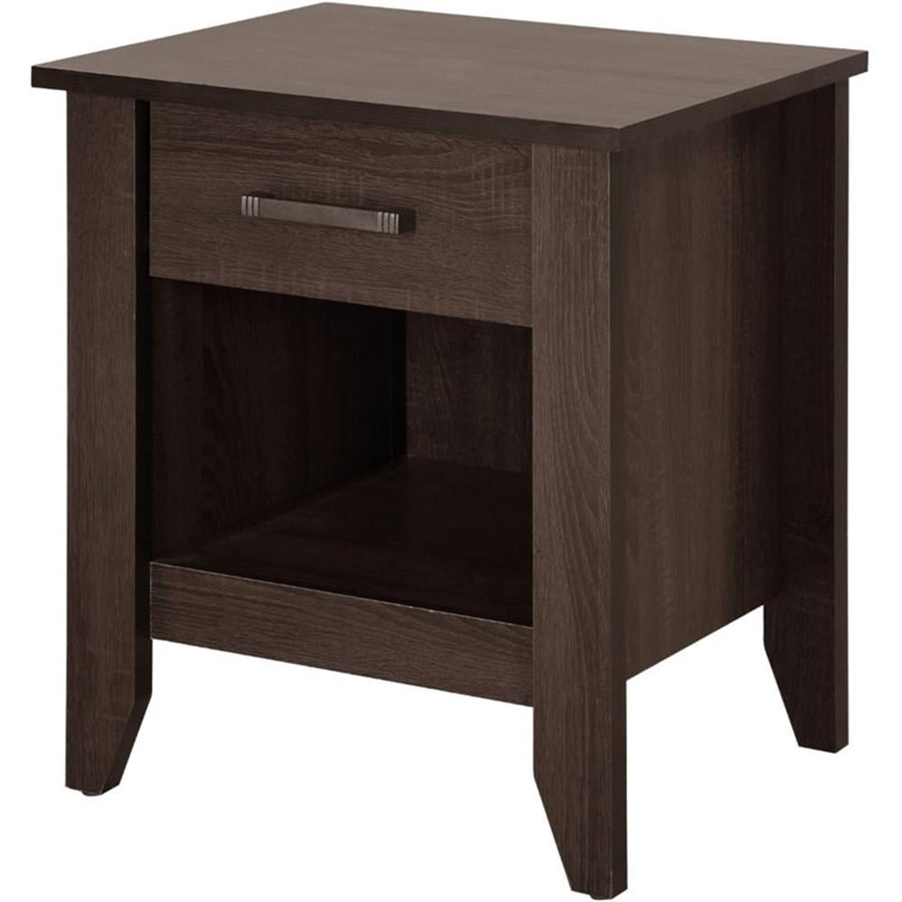 Pemberly Row Modern / Contemporary 1 Drawer Nightstand in Wenge ...