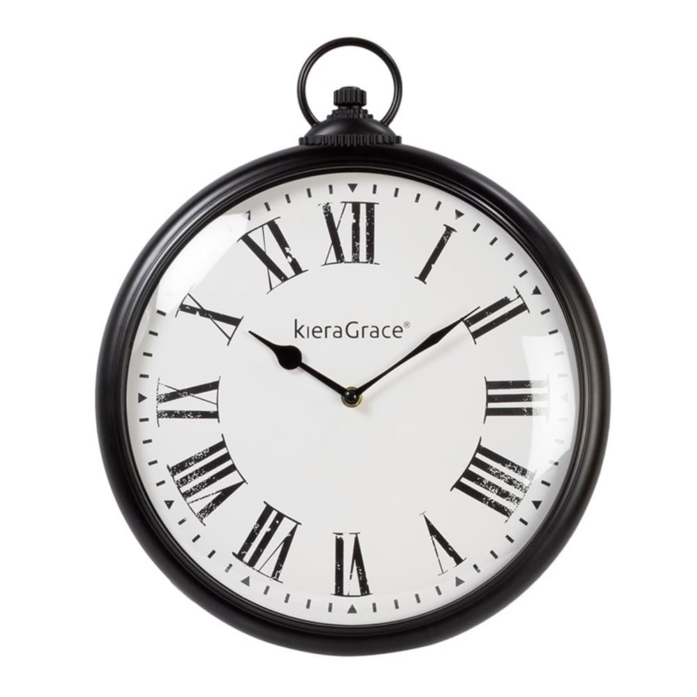 Pemberly Row Modern / Contemporary 13 inches Temple Blue Wall Clock ...