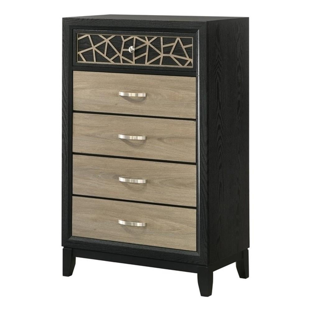 Pemberly Row Modern & Contemporary 5-Drawer Chest Made with Wood in ...