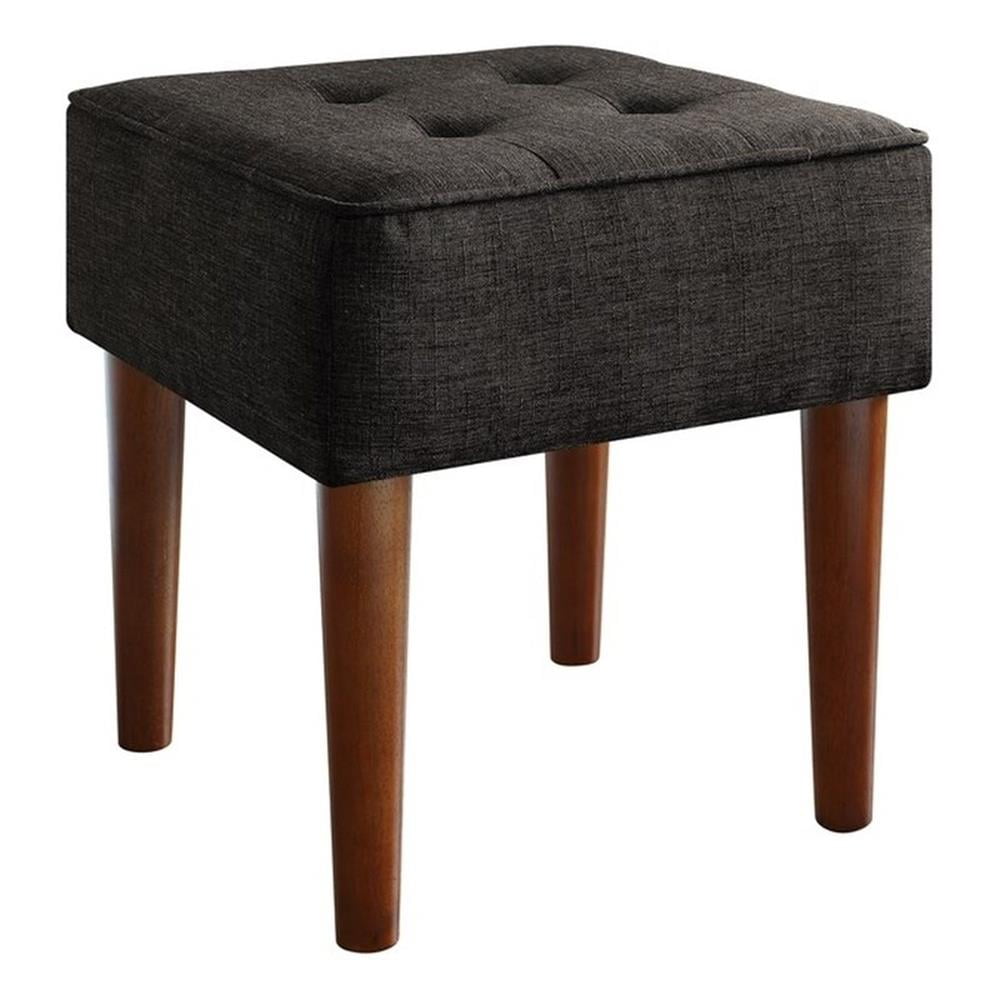 Pemberly Row Modern / Contemporary Aria Square Tufted Stool Charcoal ...