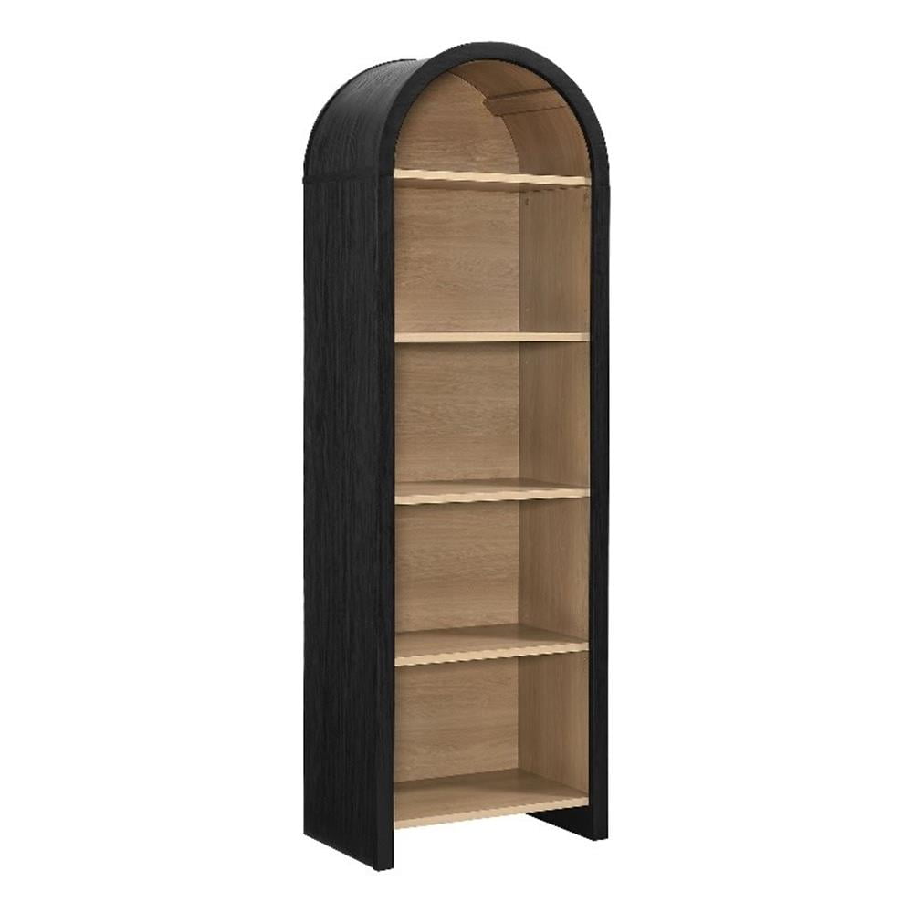 Pemberly Row Modern / Contemporary Bookcase Display Cabinet in Black ...