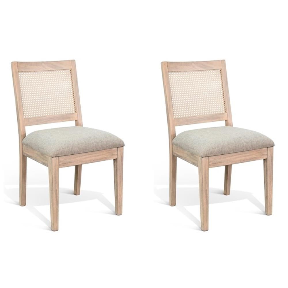 Pemberly Row Modern / Contemporary Cane Back Wood Dining Chair (Set of ...