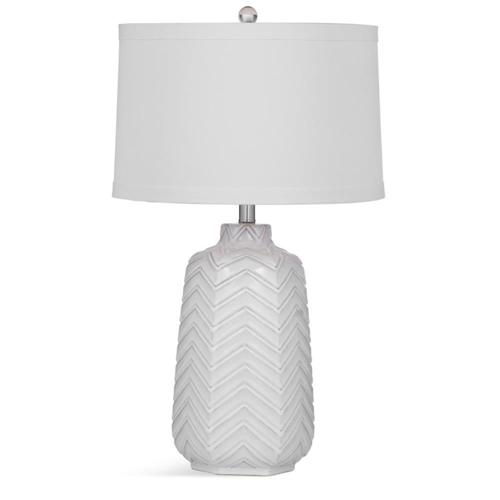 Pemberly Row Modern / Contemporary Ceramic Table Lamp in White ...