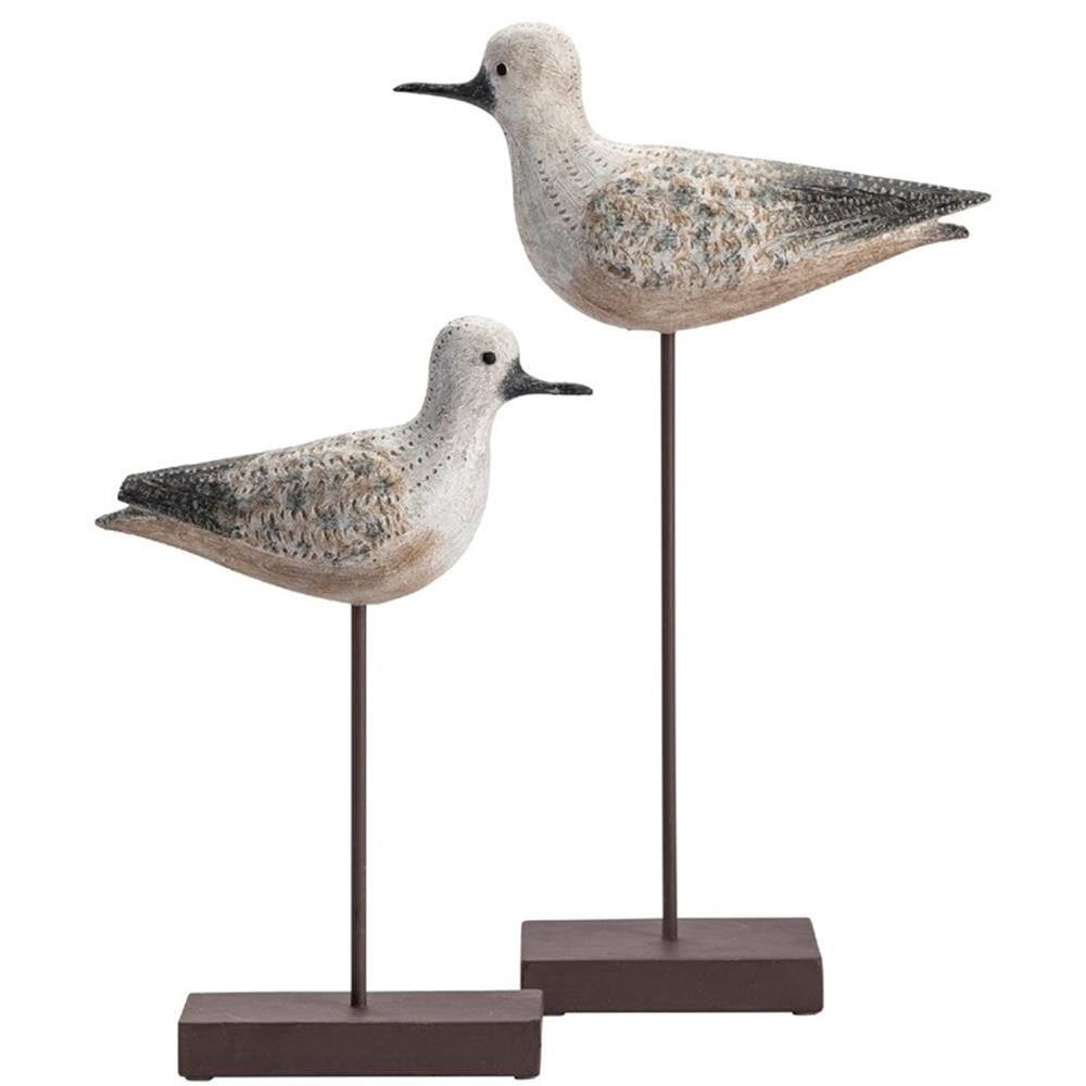 Pemberly Row Modern / Contemporary Coastal Bird Statues White Wood ...