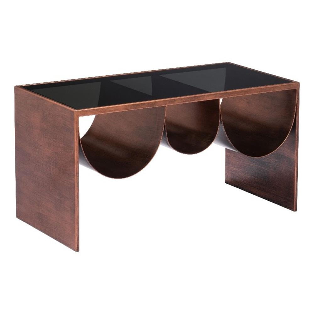 Pemberly Row Modern / Contemporary Coffee Table Copper & Black ...