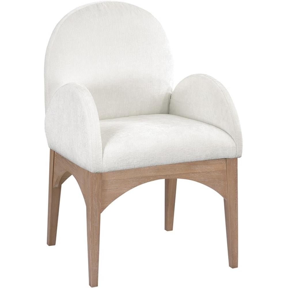 Pemberly Row Modern / Contemporary Cream Fabric Dining Arm Chair ...