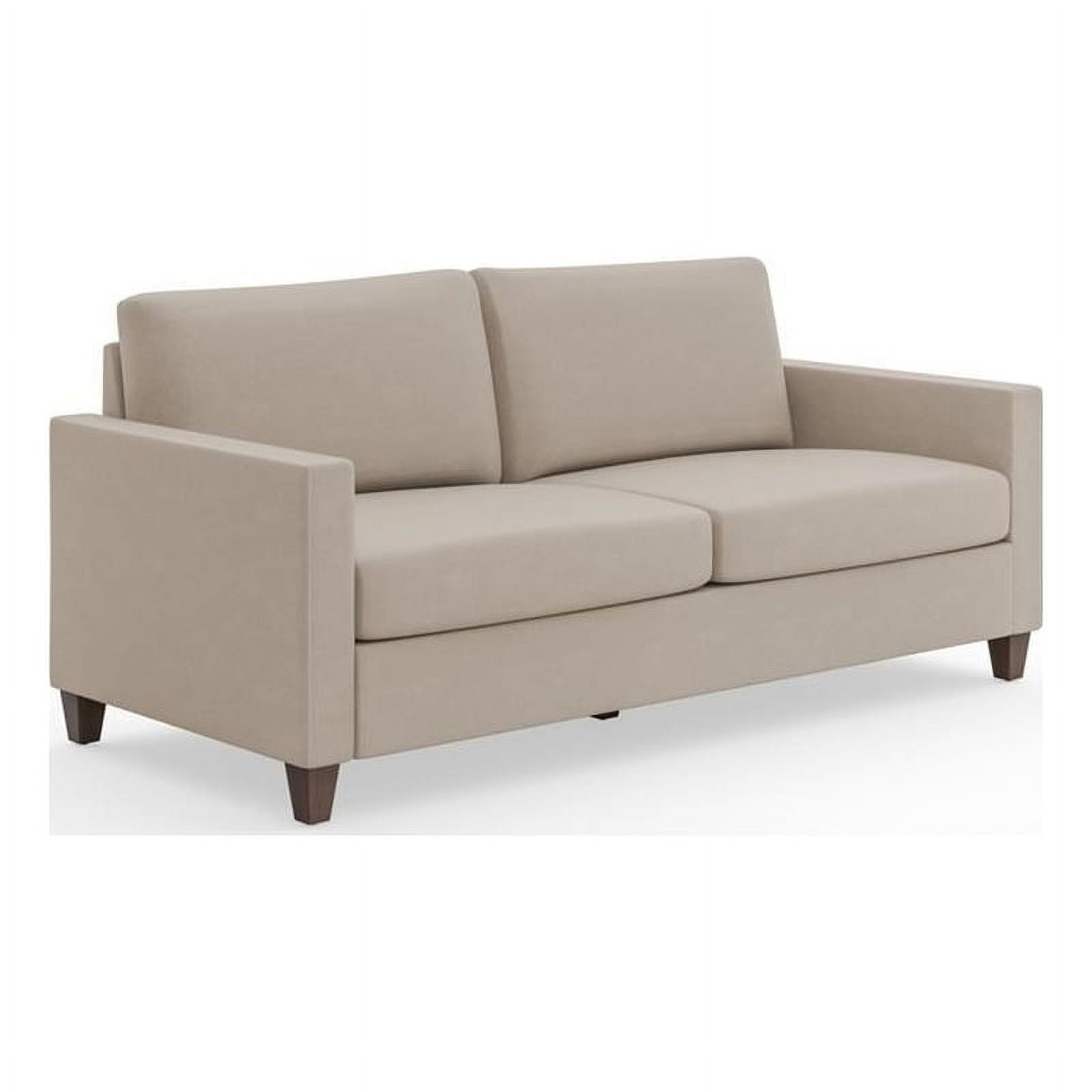 Pemberly Row Modern / Contemporary Fabric Sofa in Tan Finish - Walmart.com