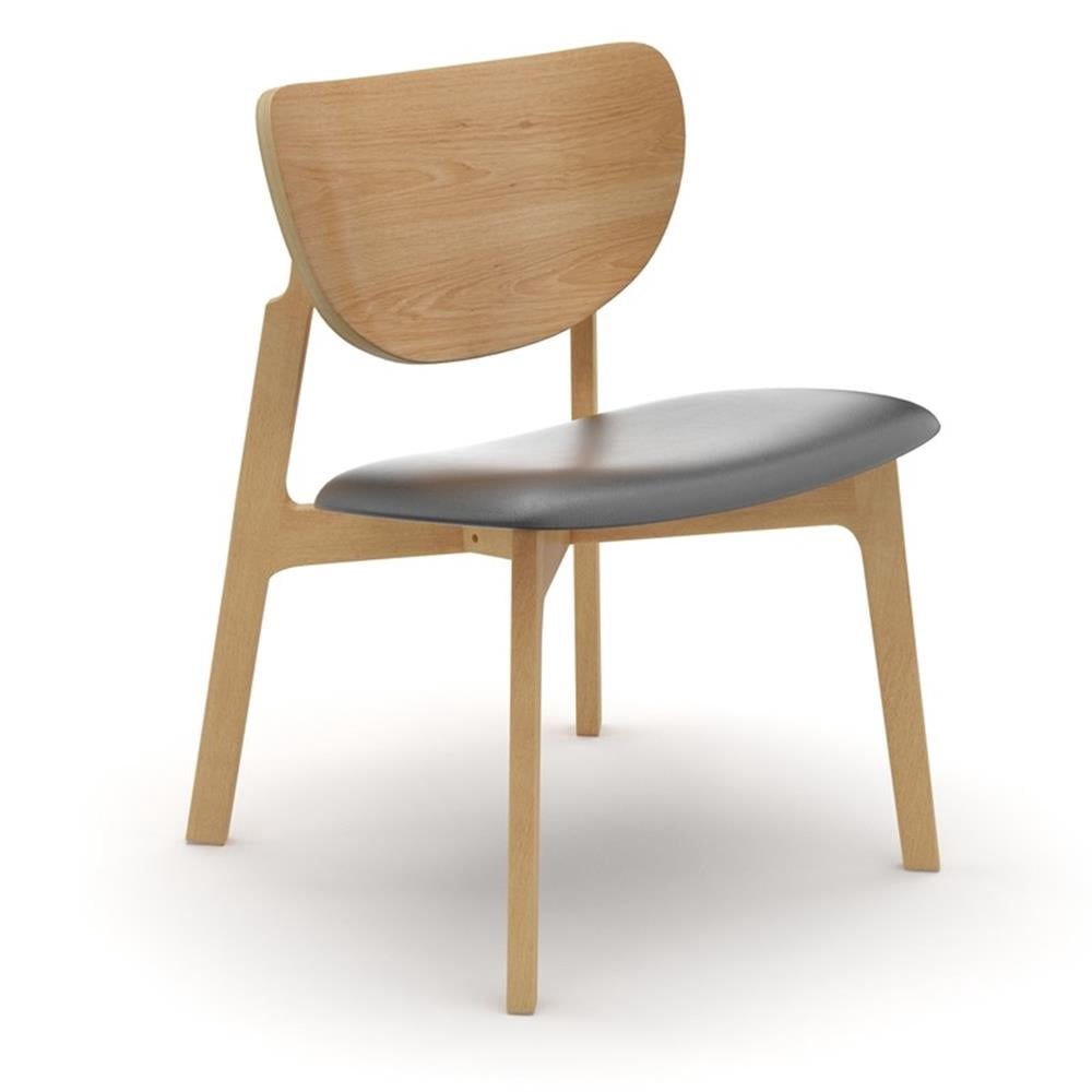Pemberly Row Modern / Contemporary Leather Lounge Chair in Light Oak ...