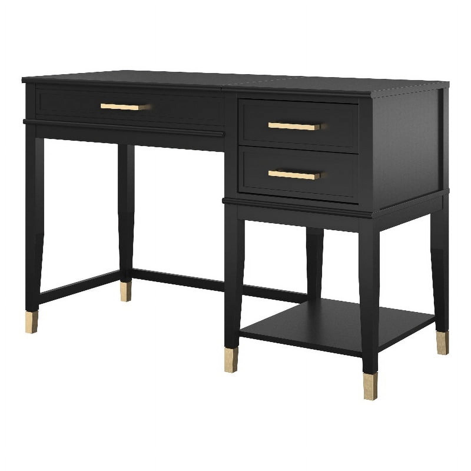 Pemberly Row Modern / Contemporary Lift-Top Computer Desk in Black ...