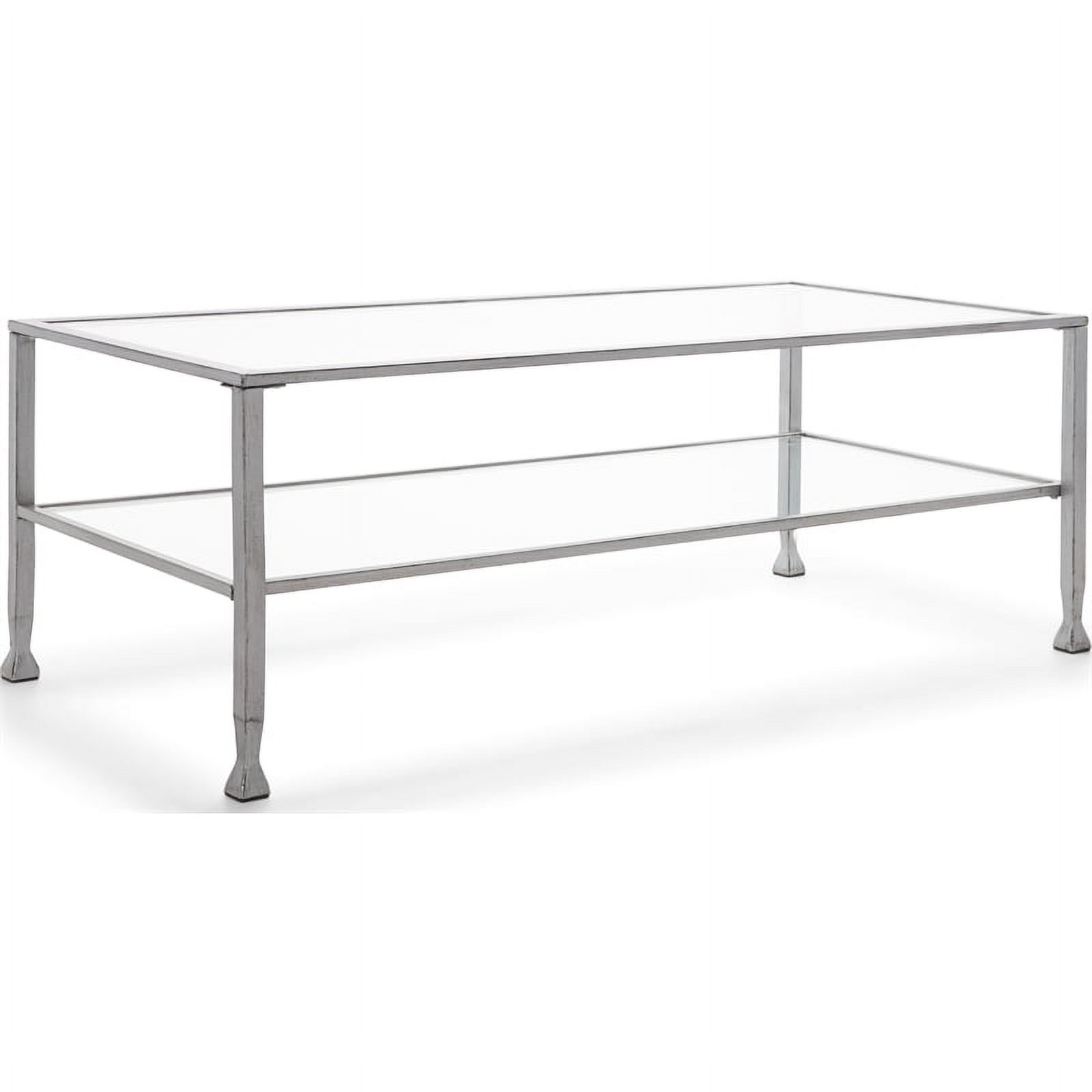 Pemberly Row Modern / Contemporary Maddox Glass and Metal Coffee Table ...