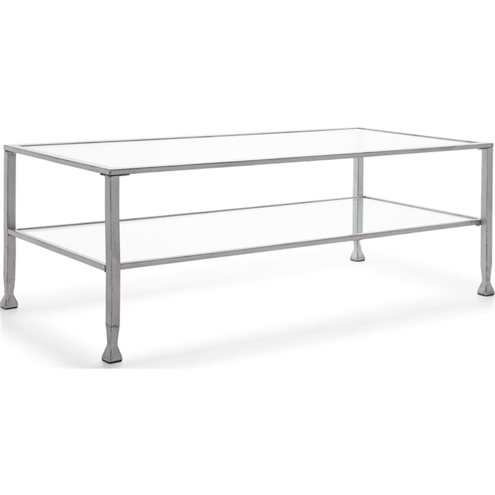 Pemberly Row Modern / Contemporary Maddox Glass and Metal Coffee Table ...