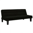 Pemberly Row Modern / Contemporary Microfiber Upholstery Futon in Black ...