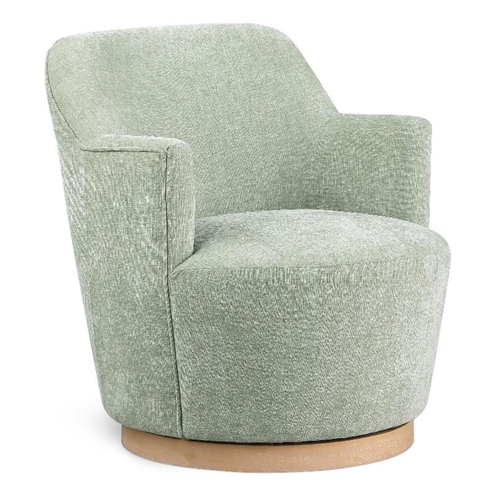 Pemberly Row Modern / Contemporary Mint Fabric Swivel Accent Chair ...
