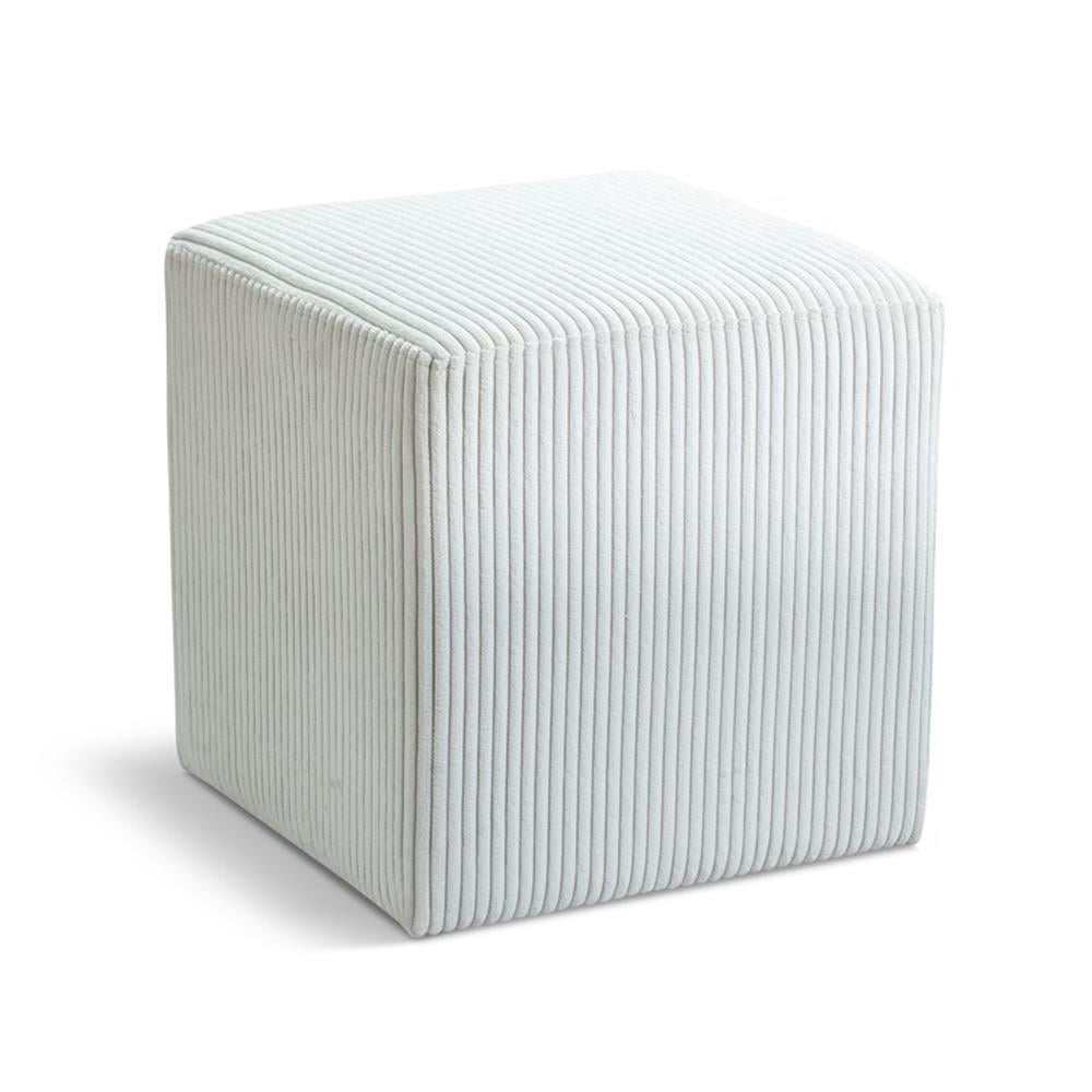 Pemberly Row Modern / Contemporary Soft Microsuede Fabric Cream Ottoman ...