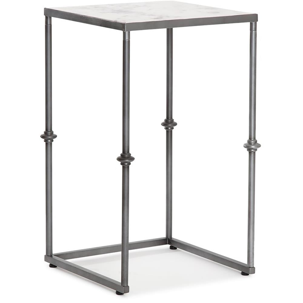 Pemberly Row Modern / Contemporary Solid Marble Side Table White ...