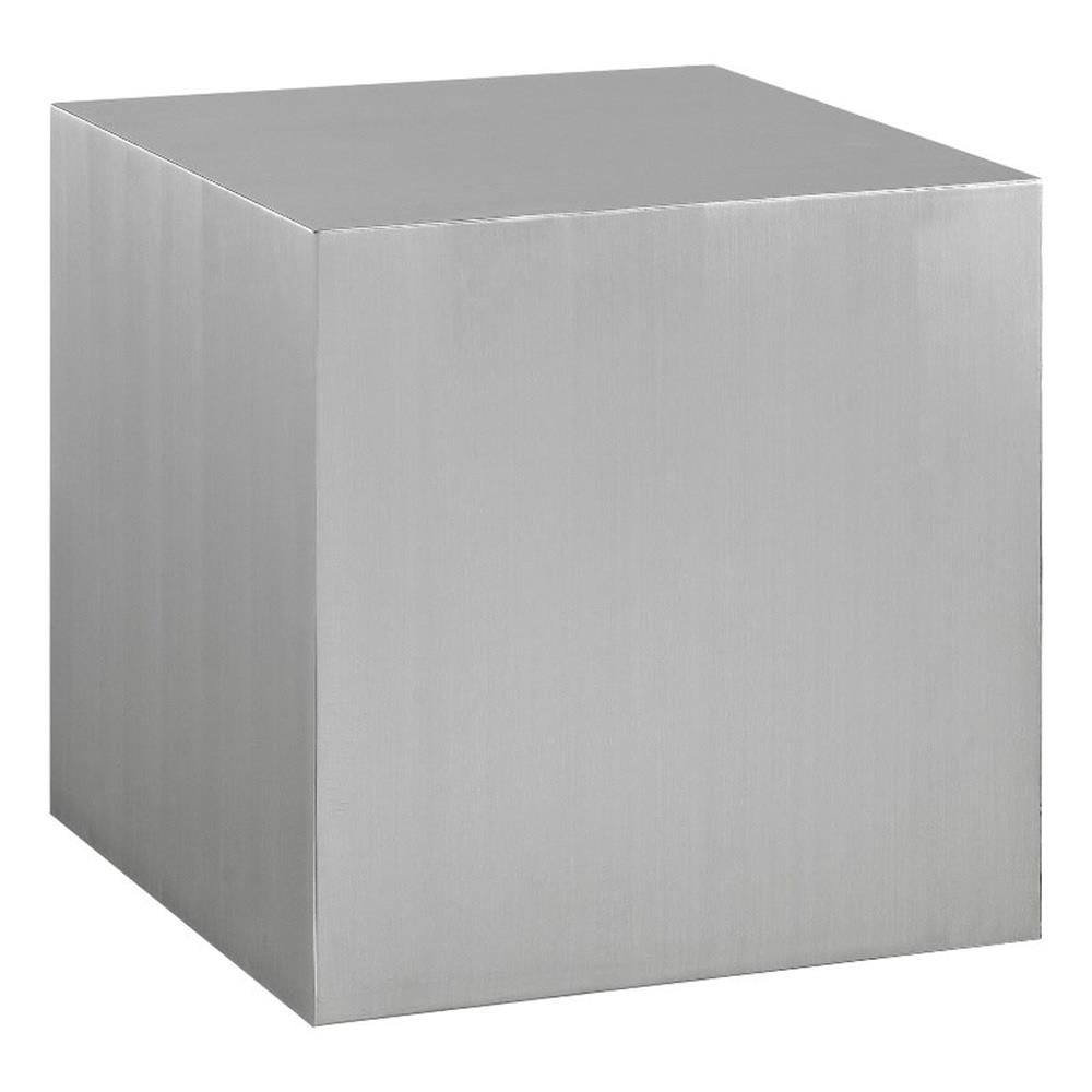 Pemberly Row Modern / Contemporary Square Metal End Table in Silver ...