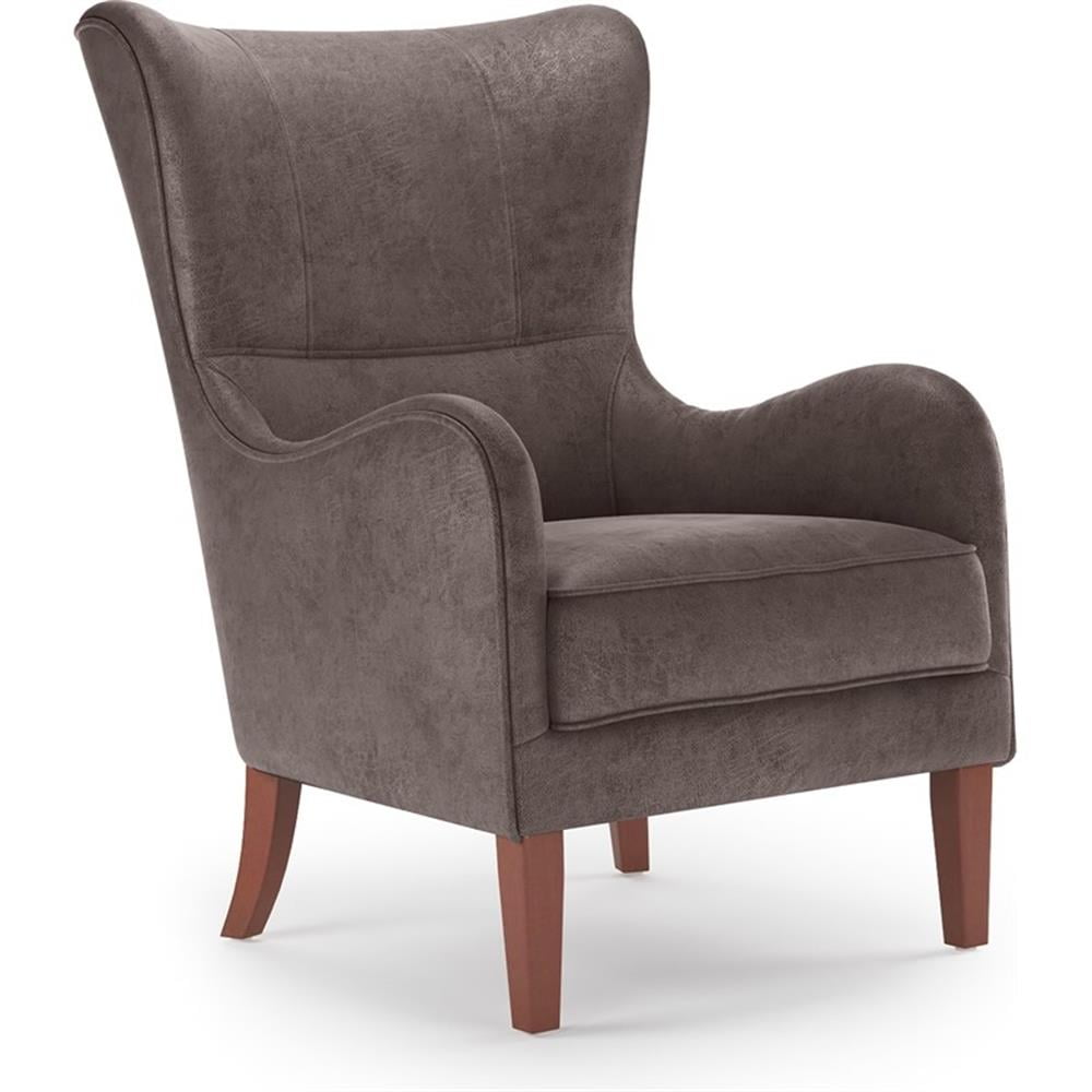 Pemberly Row Modern / Contemporary Wingback Chair Espresso Brown ...