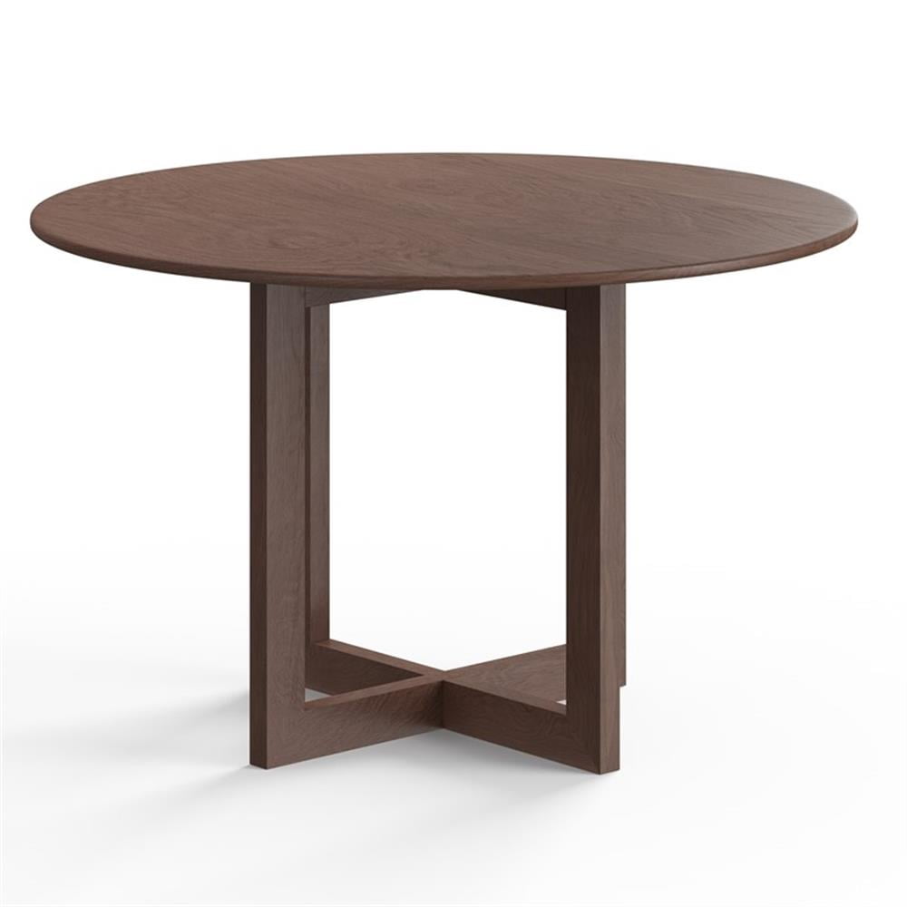 Pemberly Row Modern / Contemporary Wood Round Dining Table in Walnut ...