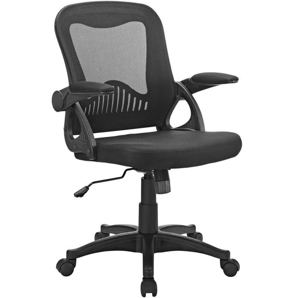 Pemberly Row Modern Durable PP Plastic Office Chair in Black - Walmart.com
