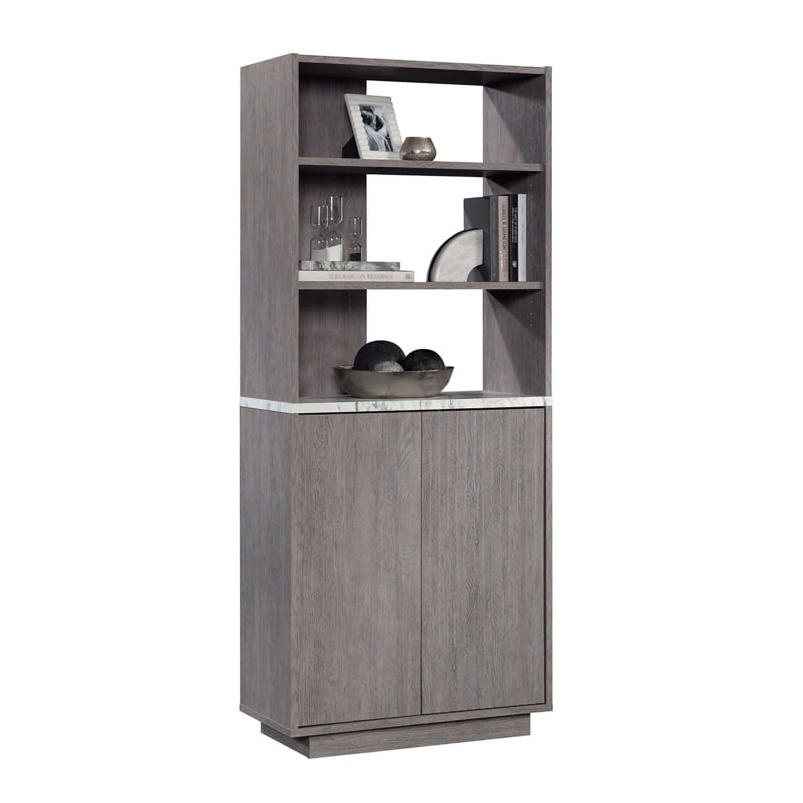 Pemberly Row Modern Engineered Wood 3-Adjustable Shelves Library in ...
