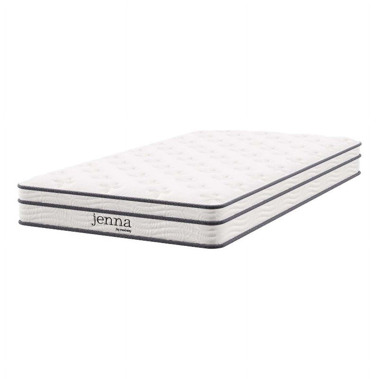 Pemberly Row Modern Fabric 6" Innerspring and Foam Narrow Twin Mattress ...