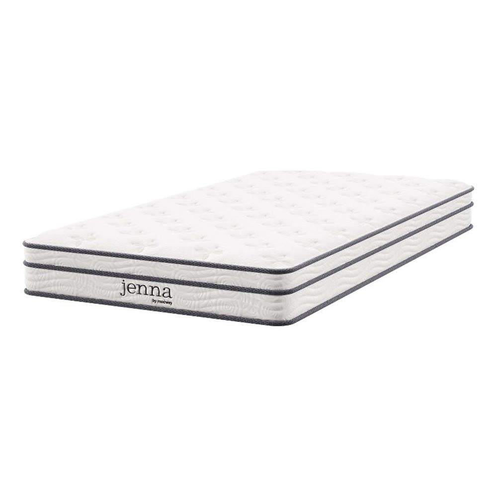Pemberly Row Modern Fabric 6" Innerspring and Foam Narrow Twin Mattress ...