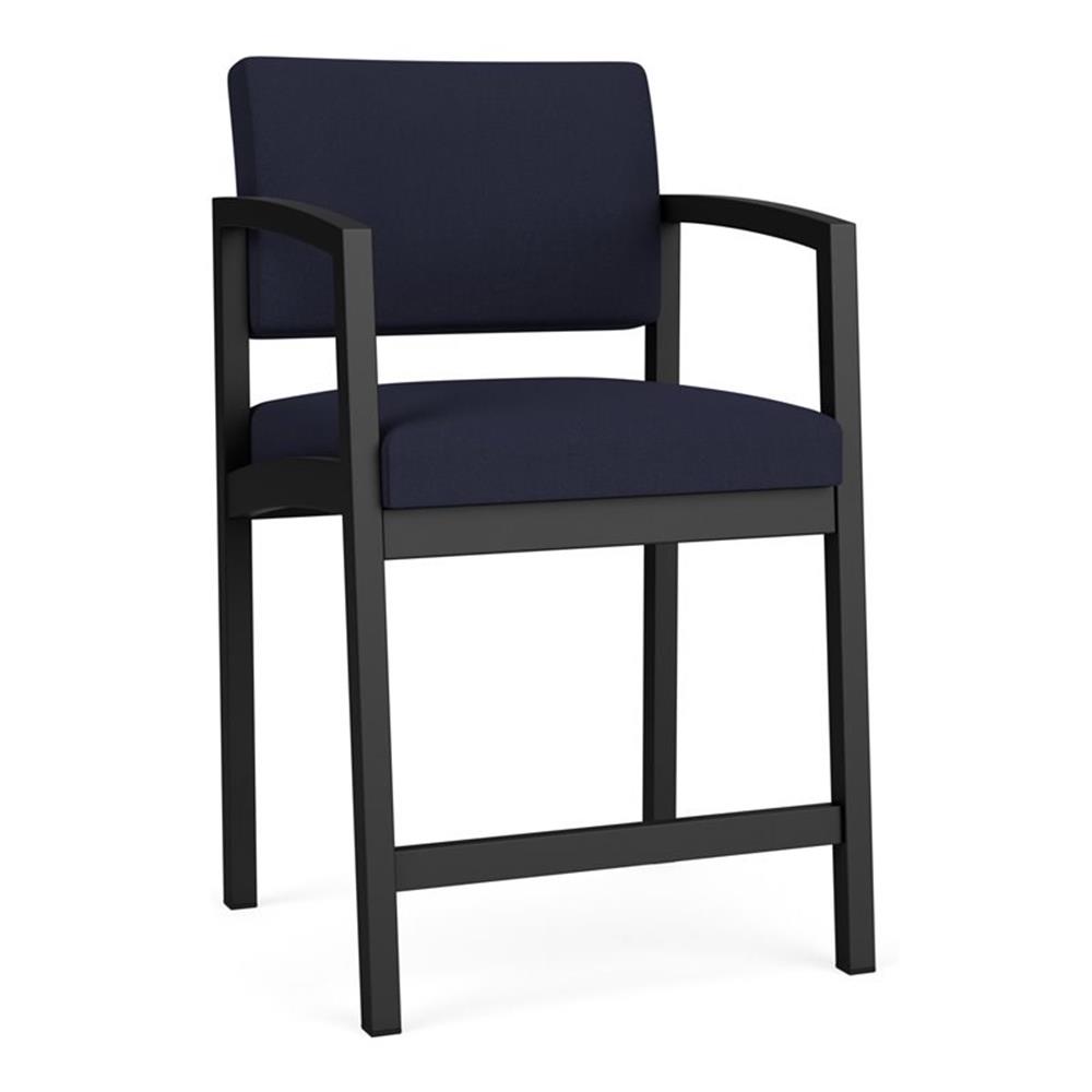 Pemberly Row Modern Fabric Hip Chair in Black/Open House Navy - Walmart.com