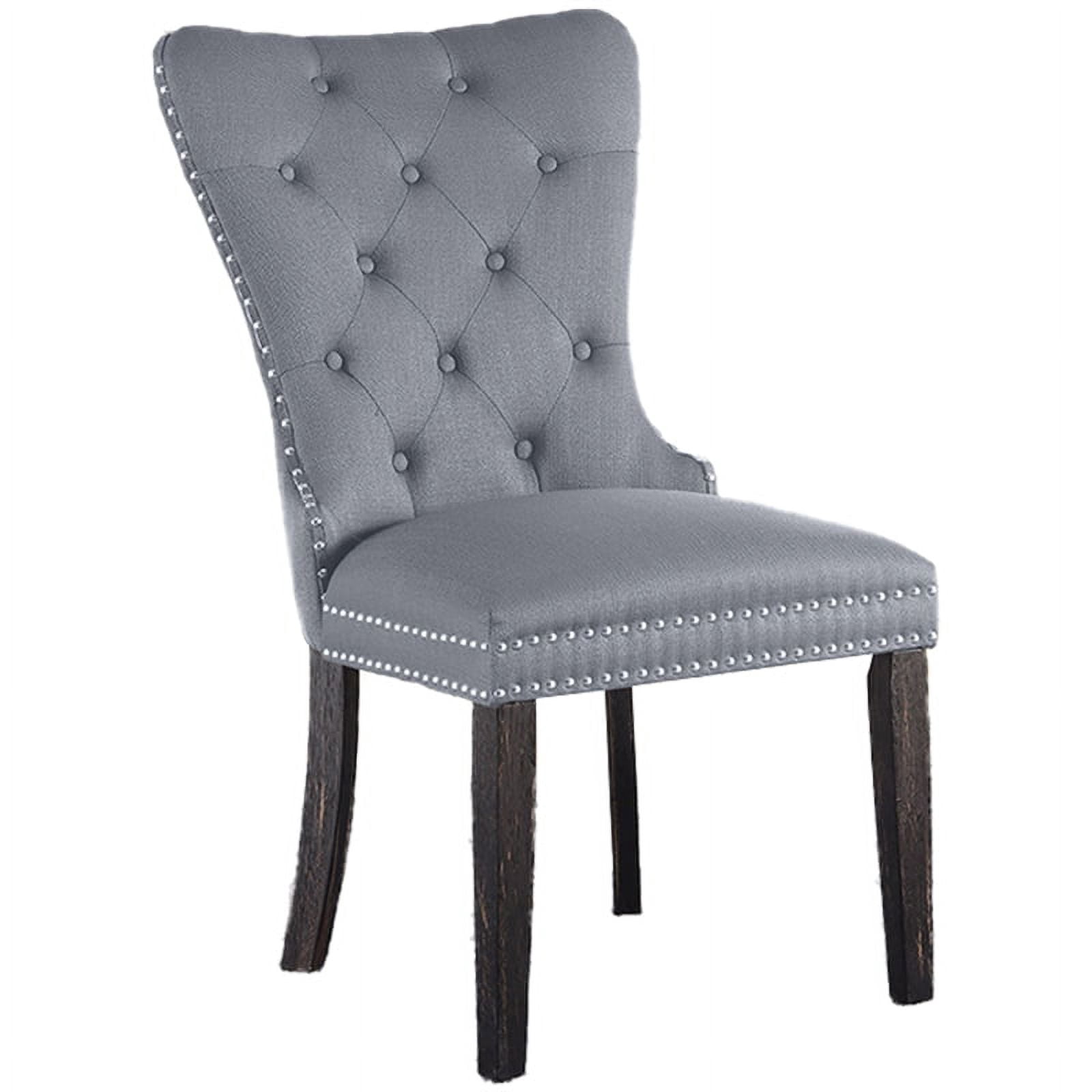 Pemberly Row Modern Gray Linen Fabric Parsons Chairs (Set of 2 ...