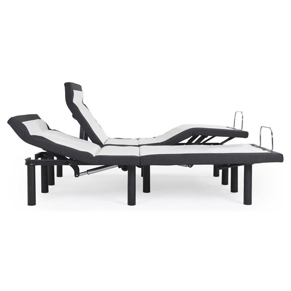 Pemberly Row Modern Metal Model T Adjustable Cal King Split Bed in ...