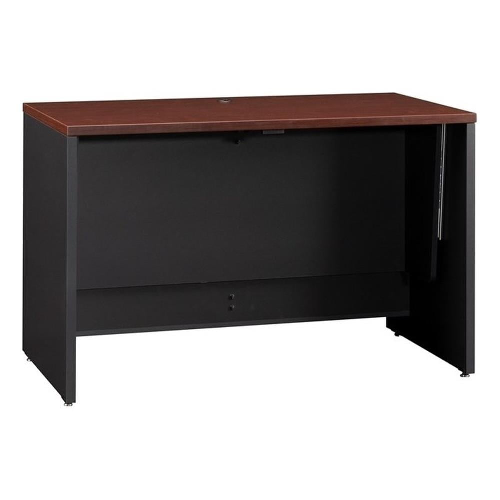 Pemberly Row Modern Sit/Stand Desk in a Classic Cherry finish - Walmart.com