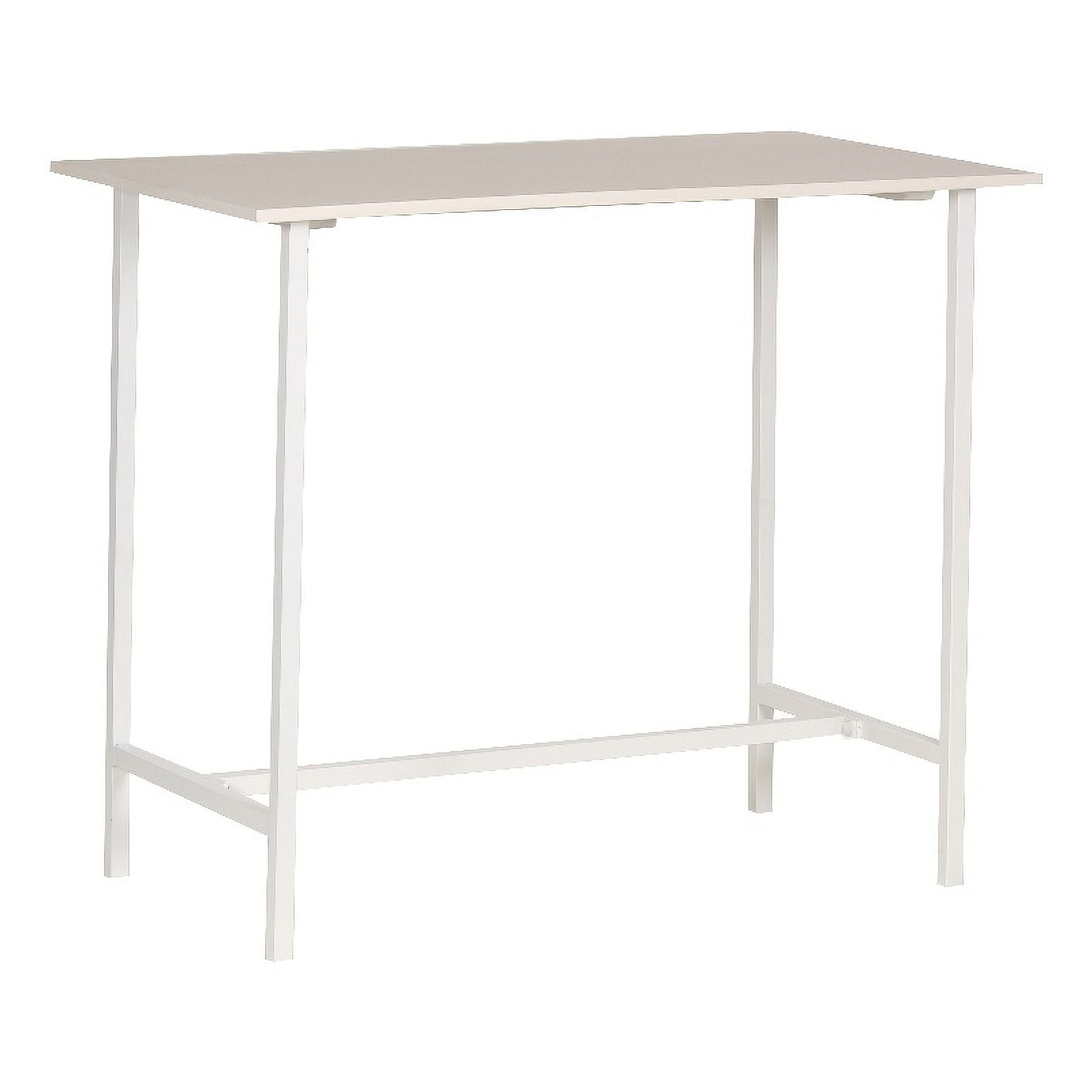 Pemberly Row Modern Solid Wood Counter Table in White Finish - Walmart.com