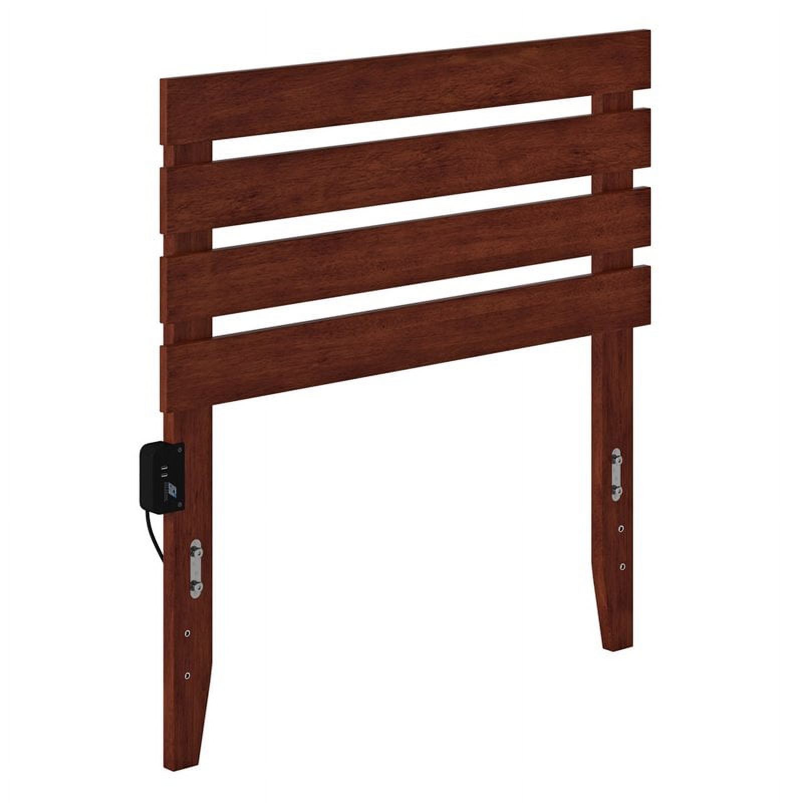 Pemberly Row Modern Solid Wood Twin Headboard with USB Charger in ...