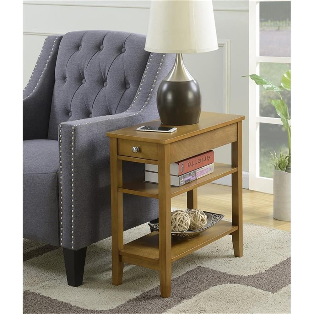 Pemberly Row Modern Three-Tier End Table in Dark Walnut Wood - Walmart.com
