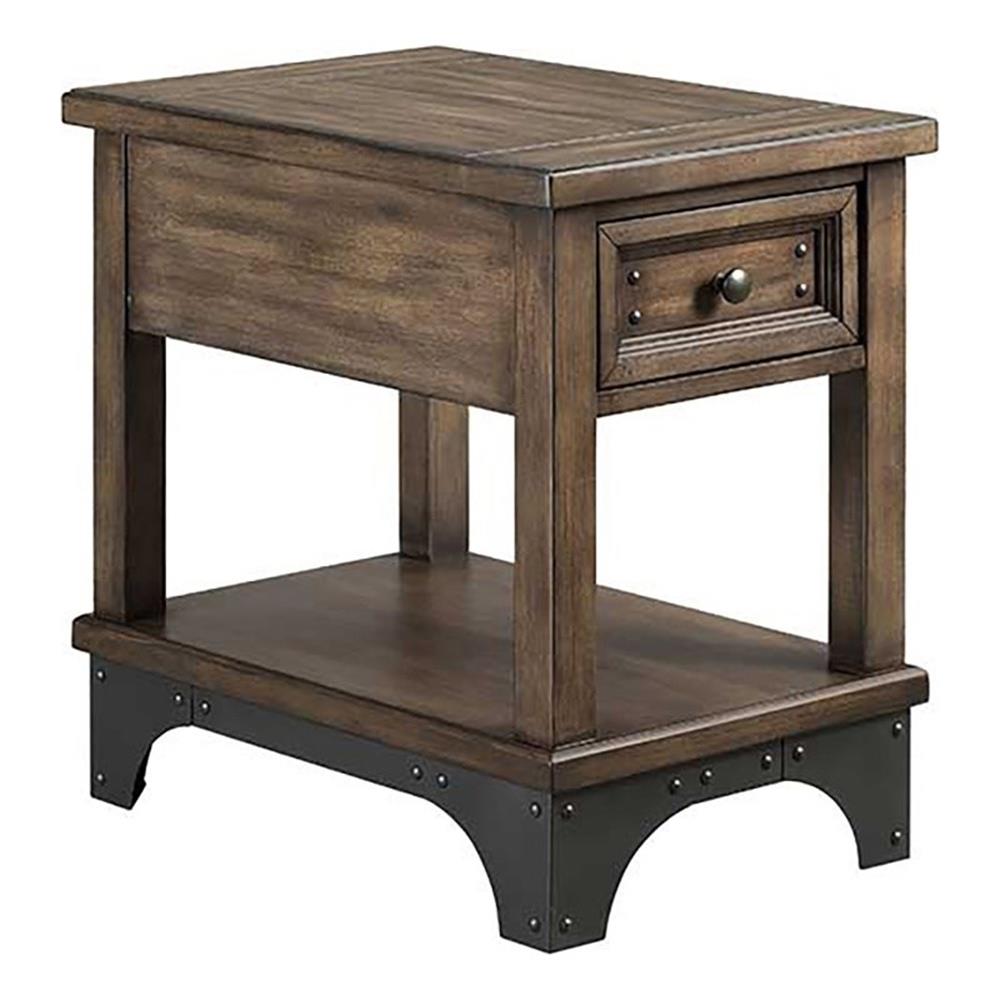 Pemberly Row Modern Traditional Wood Chairside Table in Gray - Walmart.com
