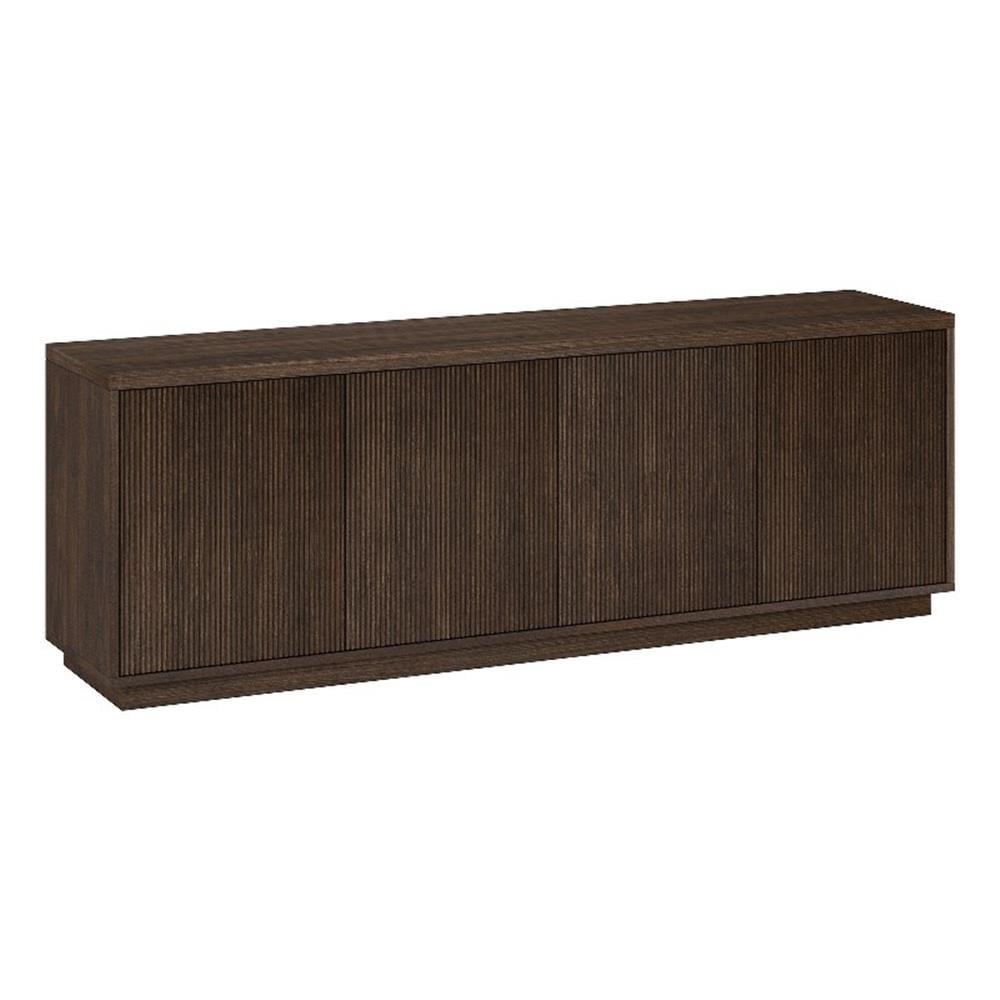 Pemberly Row Modern Transitional 70" Alder Brown MDF/PVC TV Stand ...