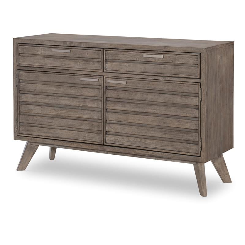 Pemberly Row Modern Two Drawer Credenza in Ash Brown Finish Wood ...