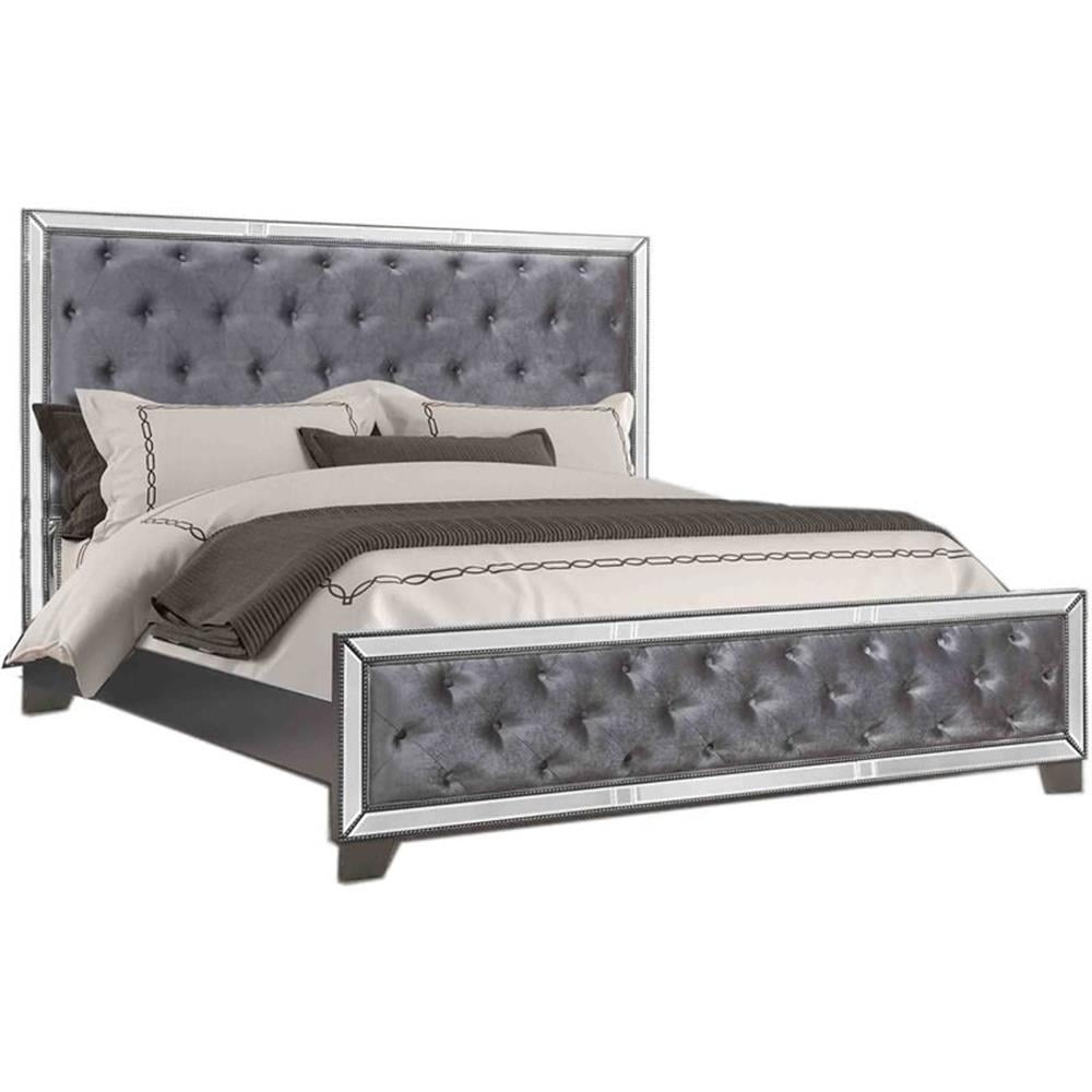 Pemberly Row Modern Wood California King Bed in Sedona Silver - Walmart.com