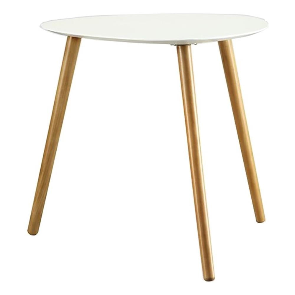 Pemberly Row Modern Wood Triangular End Table in Piano White - Walmart.com