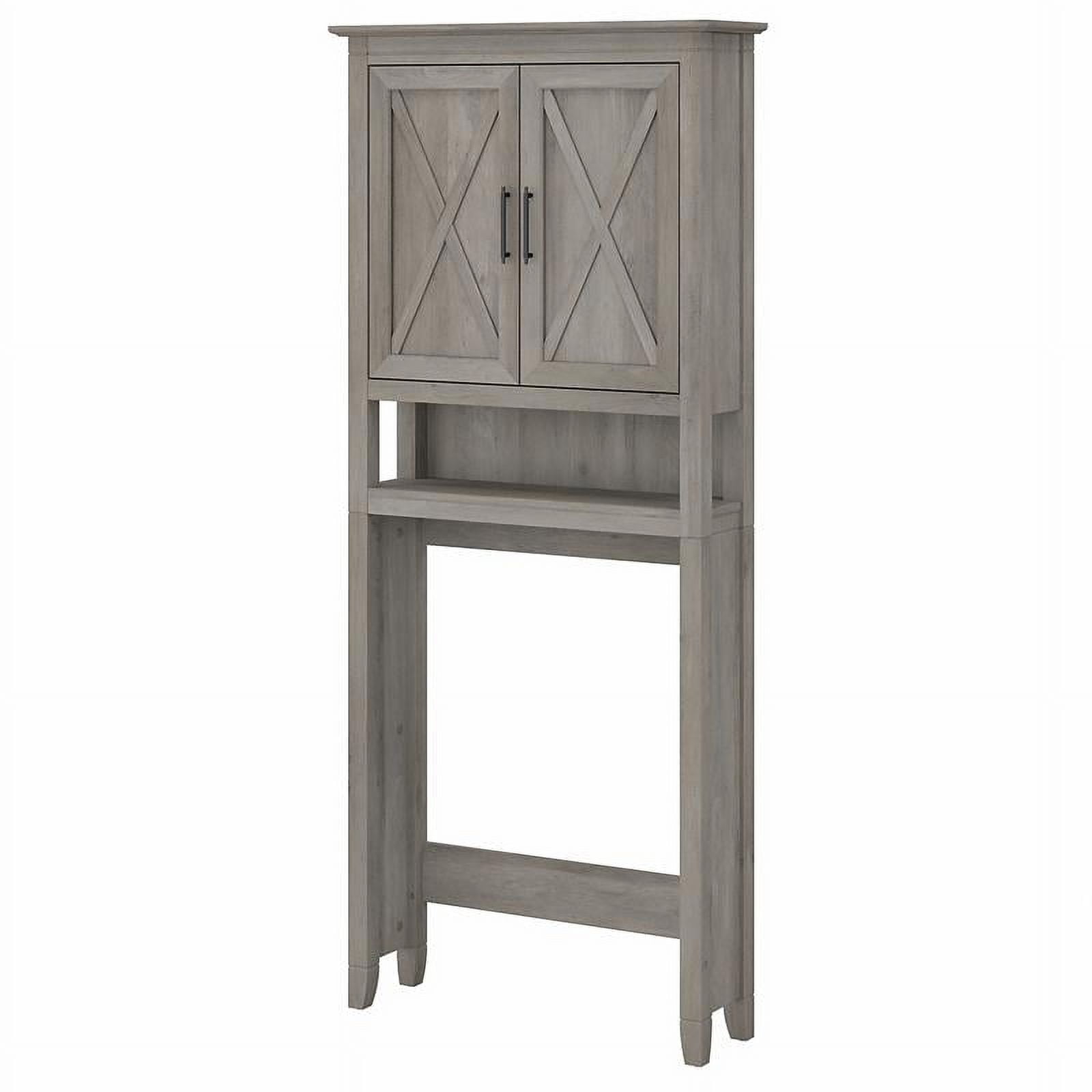 Pemberly Row Over The Toilet Storage Cabinet in Driftwood Gray ...