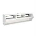 Pemberly Row Plus 58" Floating TV Stand in White - Walmart.com