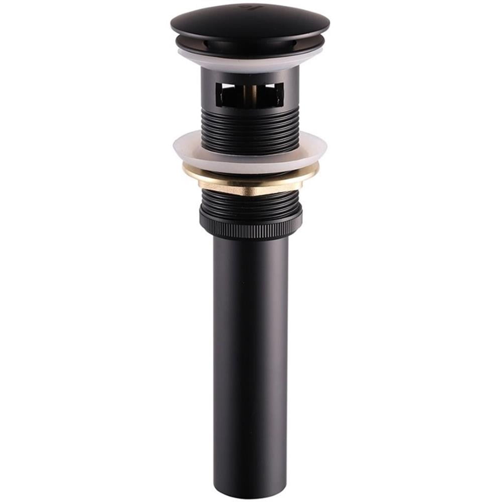 Pemberly Row Pop-Up Drain Assembly with Overflow in Matte Black ...