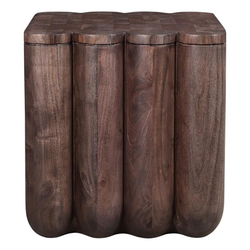 Pemberly Row Punyo Punyo Accent Table Espresso Brown Wood Side Tables - Walmart.com