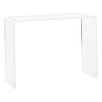 BENTISM 38in Clear Acrylic Console Table, Transparent U-Shape Side ...
