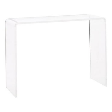 BENTISM 38in Clear Acrylic Console Table, Transparent U-Shape Side ...