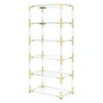 Pemberly Row Pure Decor Lucite Acrylic Bookcase with 6 Shelf in Clear ...