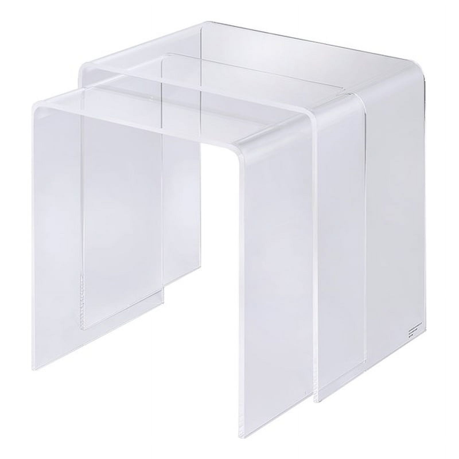 Pemberly Row Pure Decor Lucite and Acrylic Nesting Tables - Clear (Set ...