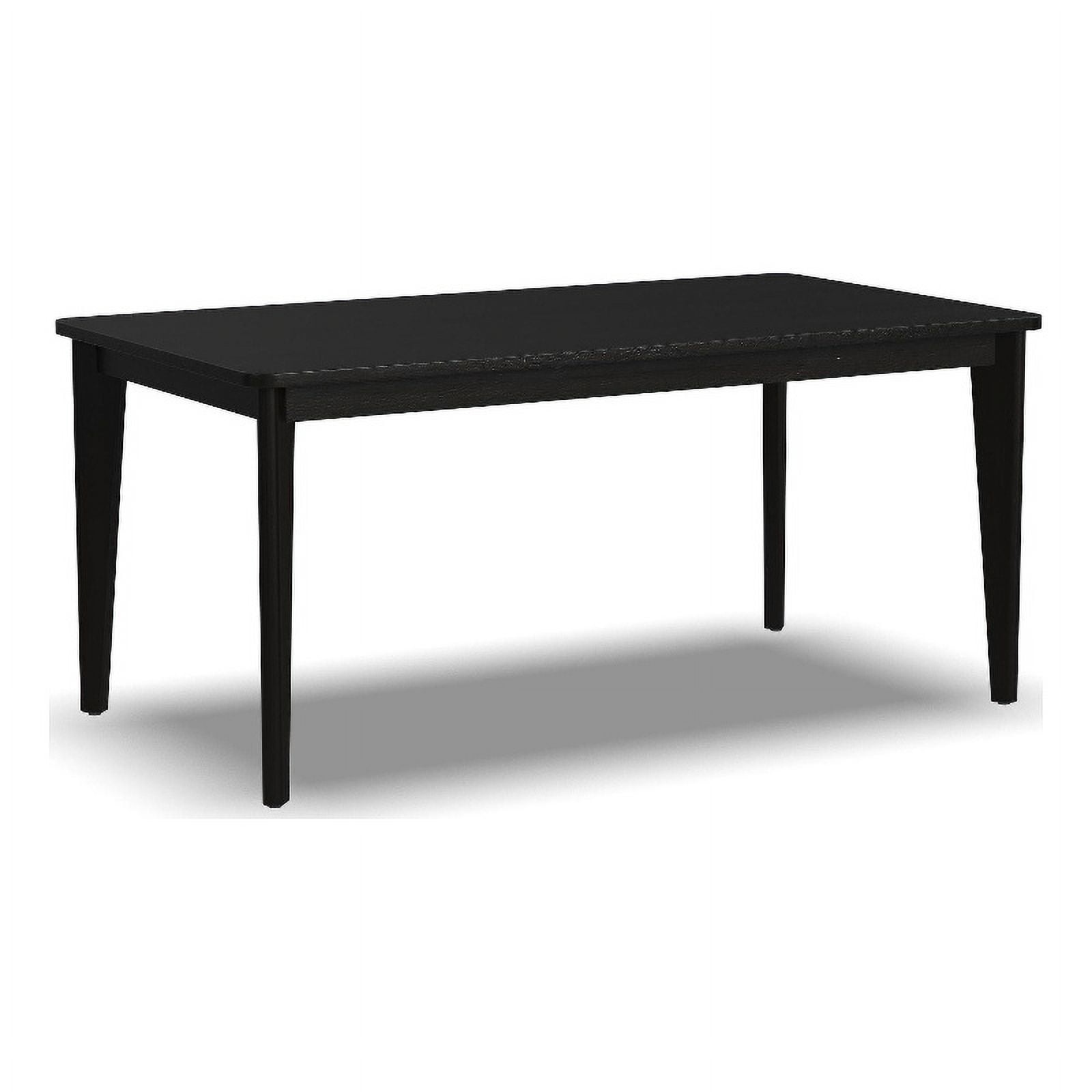 Pemberly Row Rectangle Mid-Century Wood Dining Table in Black - Walmart.com