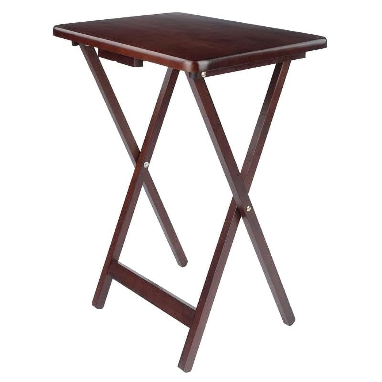 Pemberly Row Rectangle Transitional Solid Wood TV Table in Walnut (Set ...